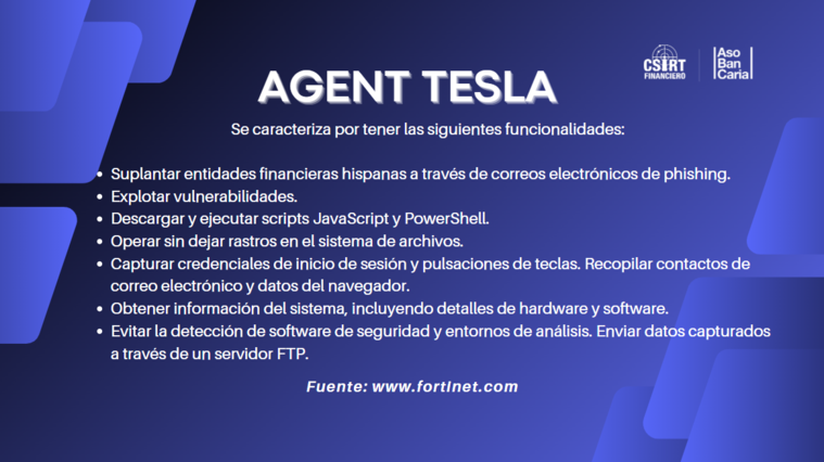 NUEVA CAMPAÑA DE AGENT TESLA DIRIGIDA A PAÍSES HISPANOS — CSIRT ...